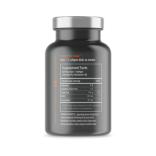 Nanocraft Relief Softgels with Curcumin - Nug Republic